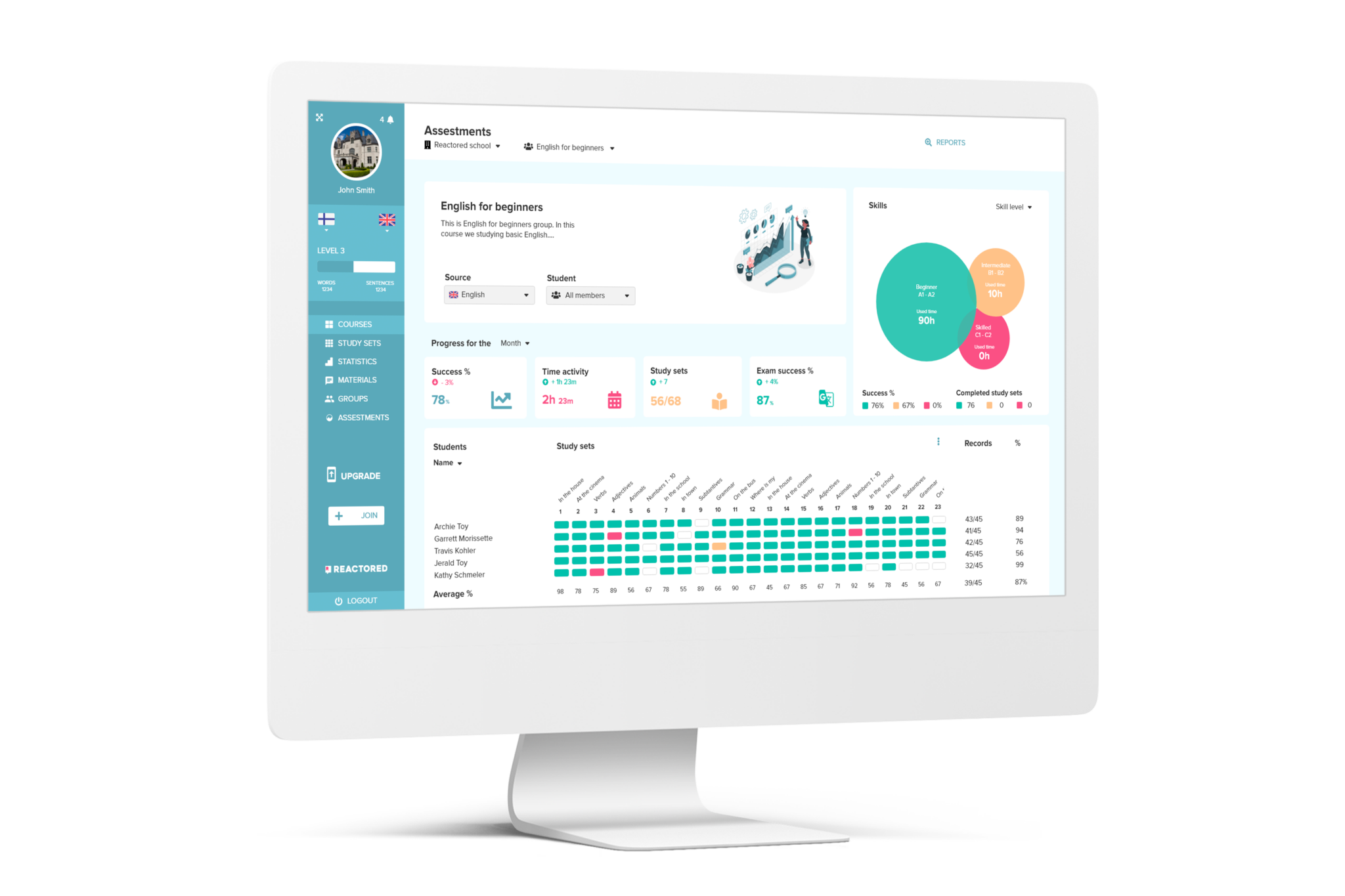 AI powered material creation tool for language teachers
